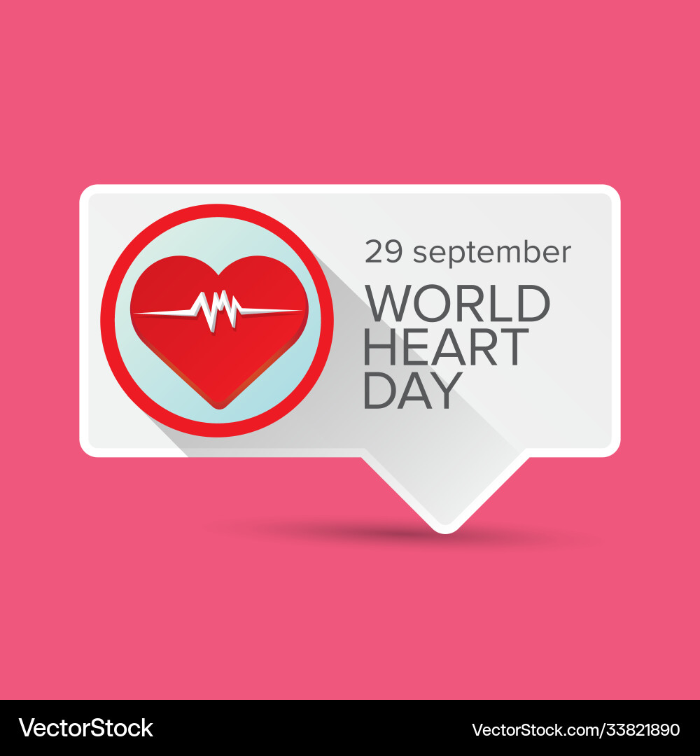 World heart day banner or background Royalty Free Vector
