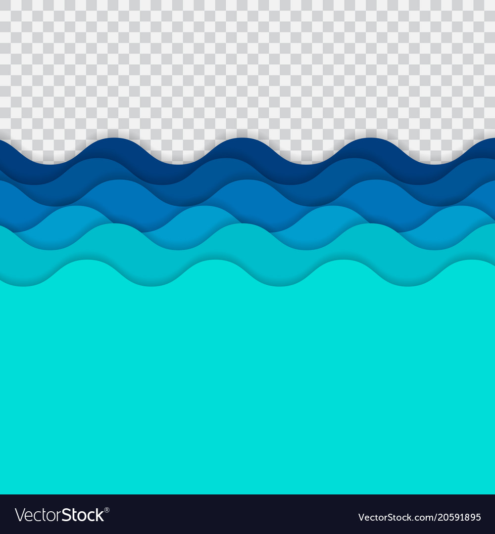 Abstract blue lines wave wavy stripes pattern Vector Image