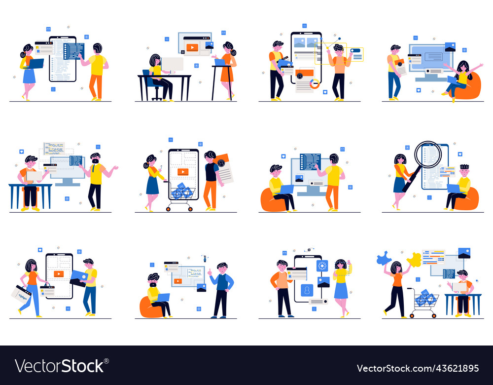 App Development Web Royalty Free Vector Image Vectorstock