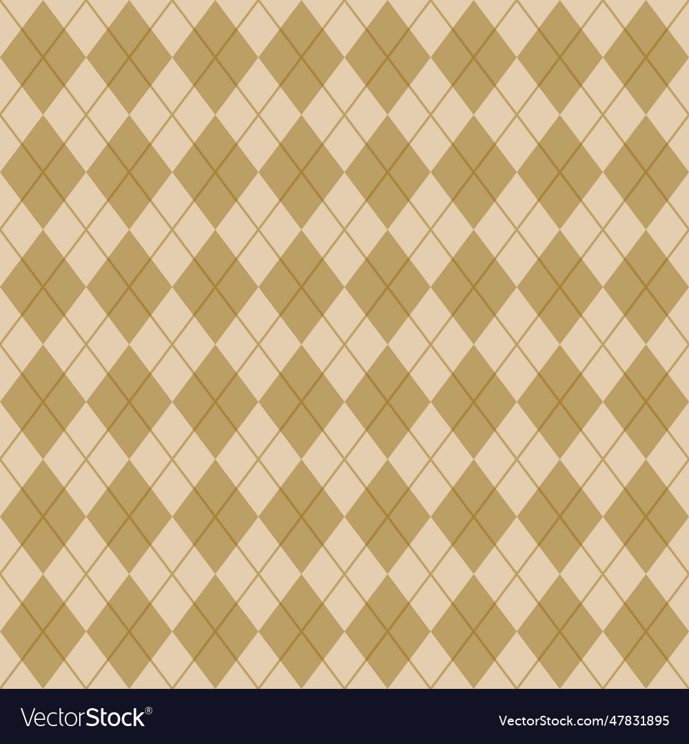 Brown seamless argyle pattern Royalty Free Vector Image