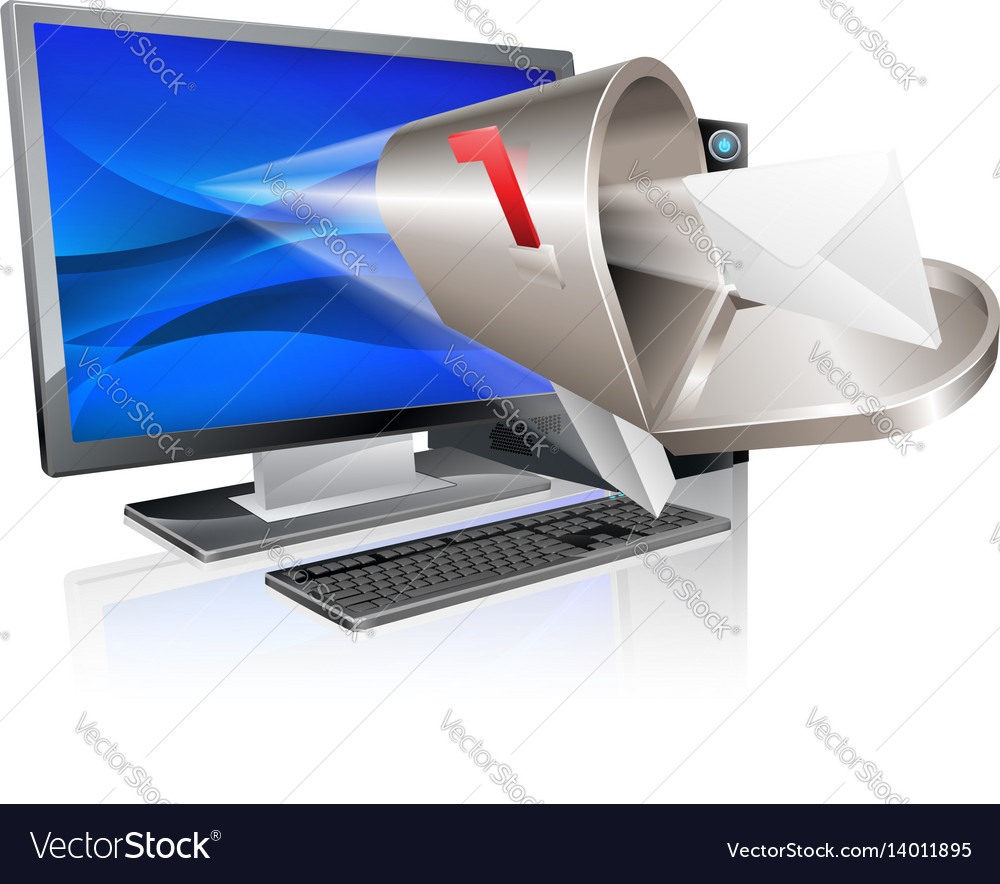 Computer email message concept Royalty Free Vector Image