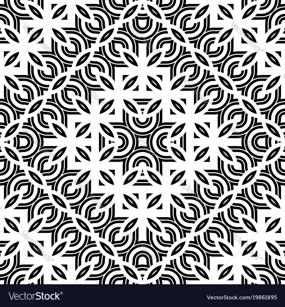 Design seamless monochrome geometric pattern Vector Image