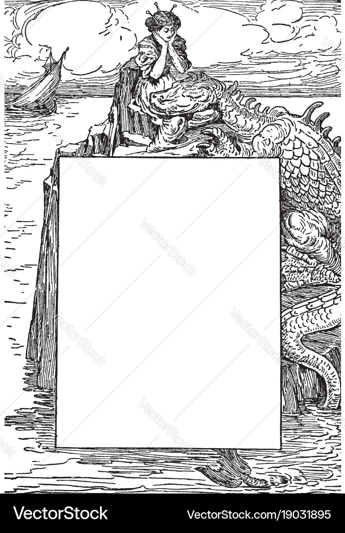 Four craftsmen border frame have a story Vector Image