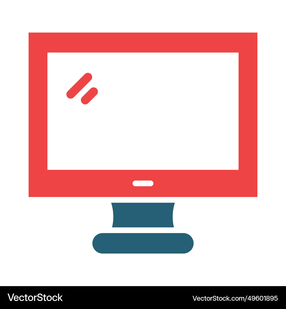 Monitor screen glyph two color icons for personal Vector Image