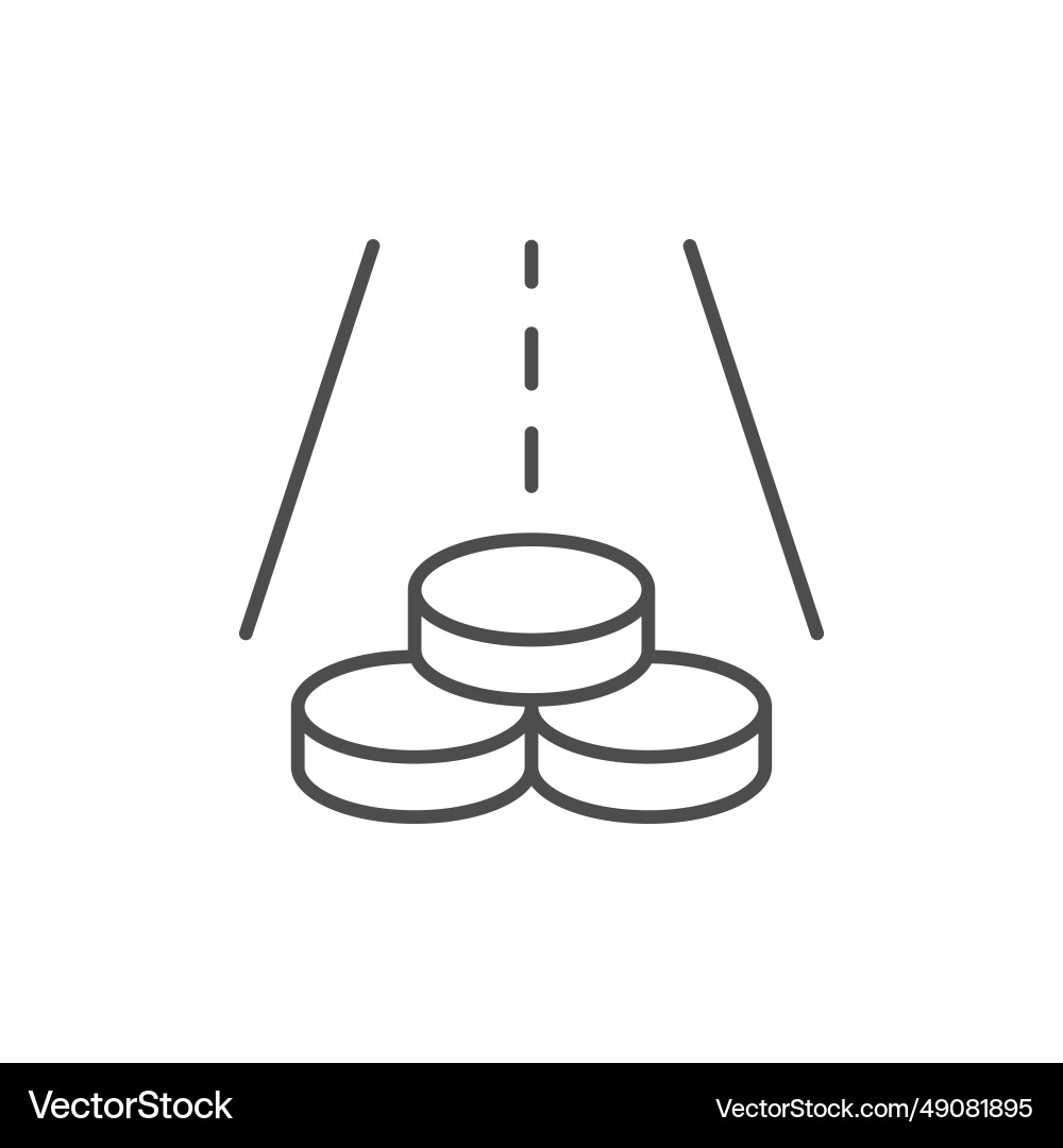 Toll payment line outline icon Royalty Free Vector Image
