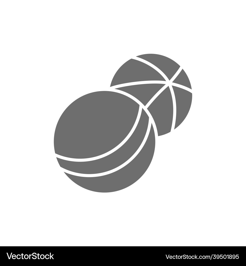 Toy balls grey icon isolated on white background Vector Image