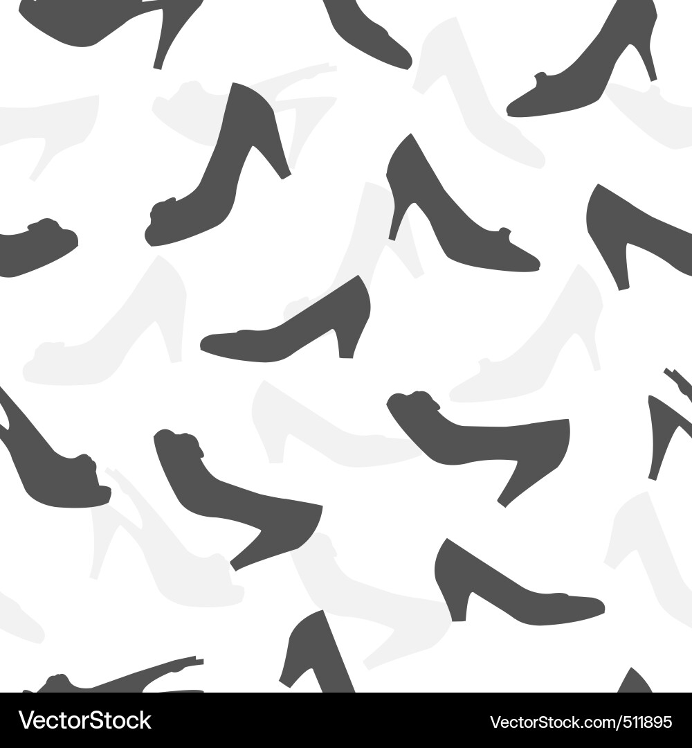Woman shoes seamless pattern background Royalty Free Vector