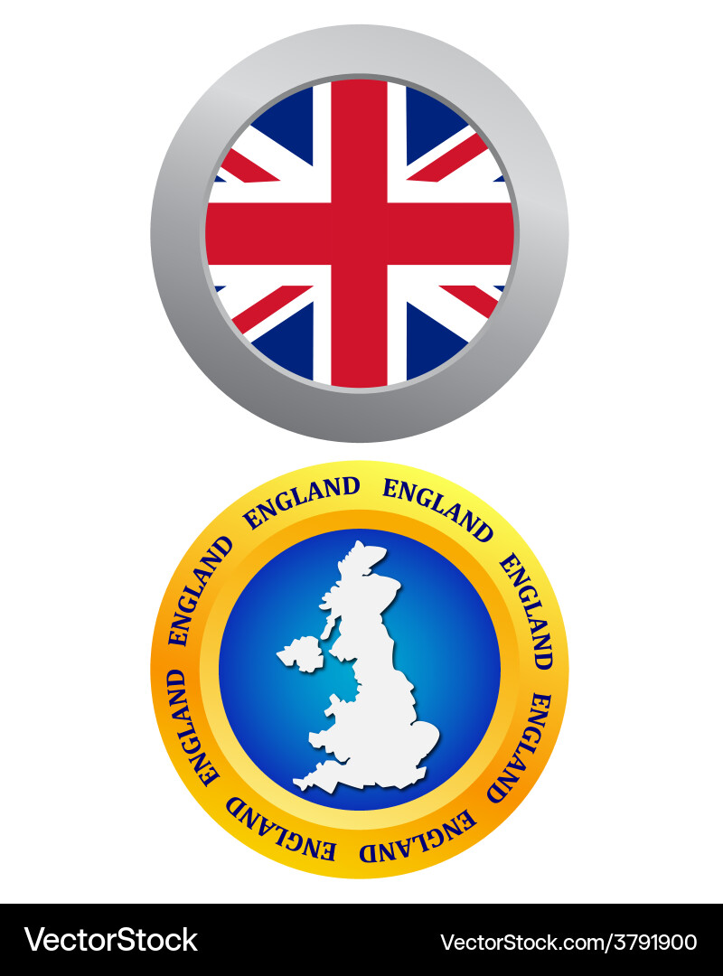 Button as a symbol of england Royalty Free Vector Image
