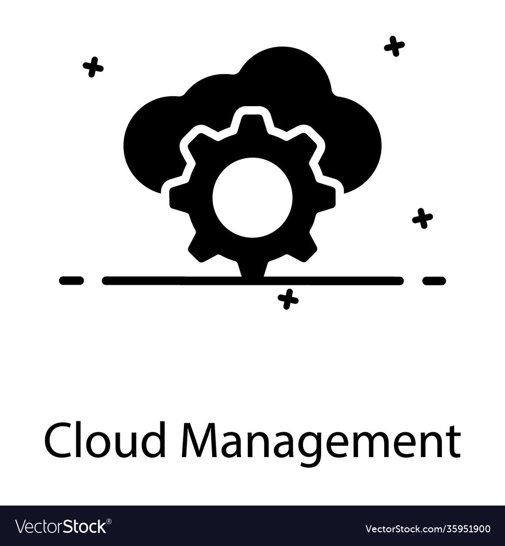 Cloud management Royalty Free Vector Image - VectorStock