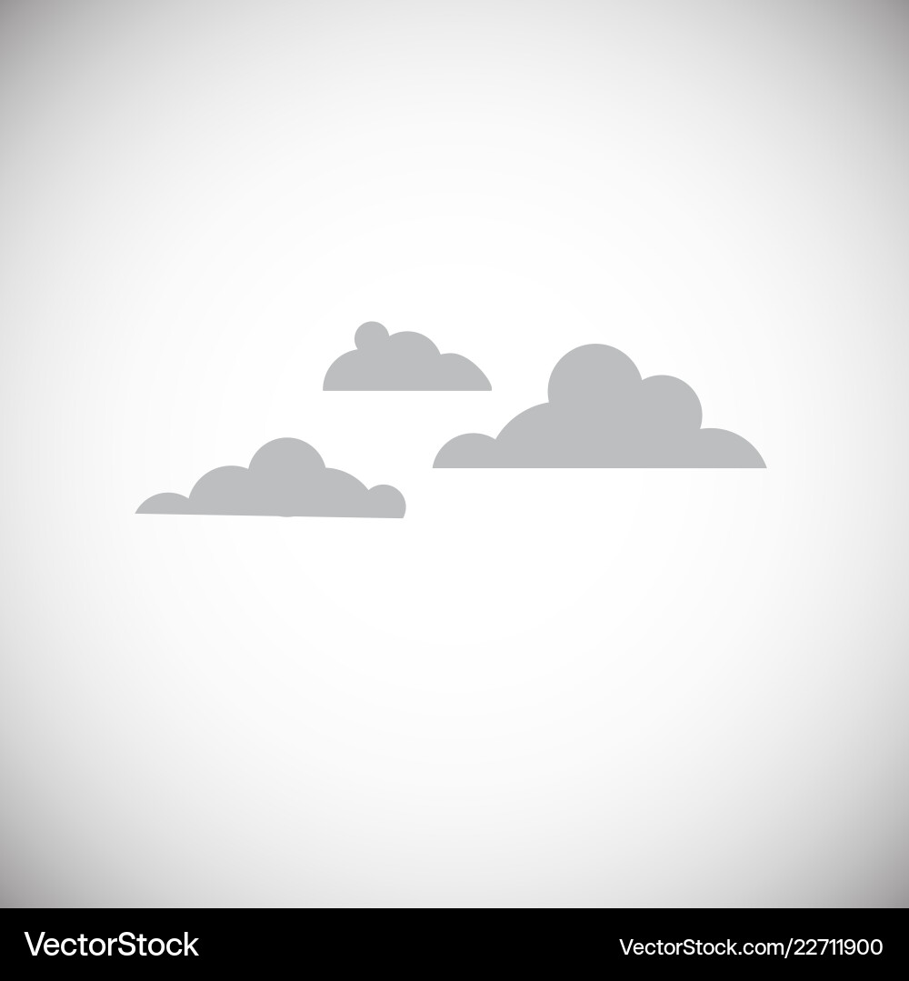 Cloud on white background Royalty Free Vector Image