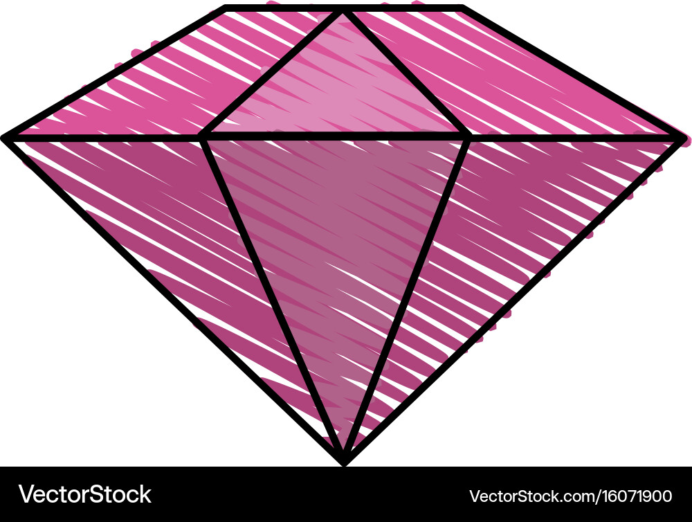 Colorful diamond stone cartoon Royalty Free Vector Image