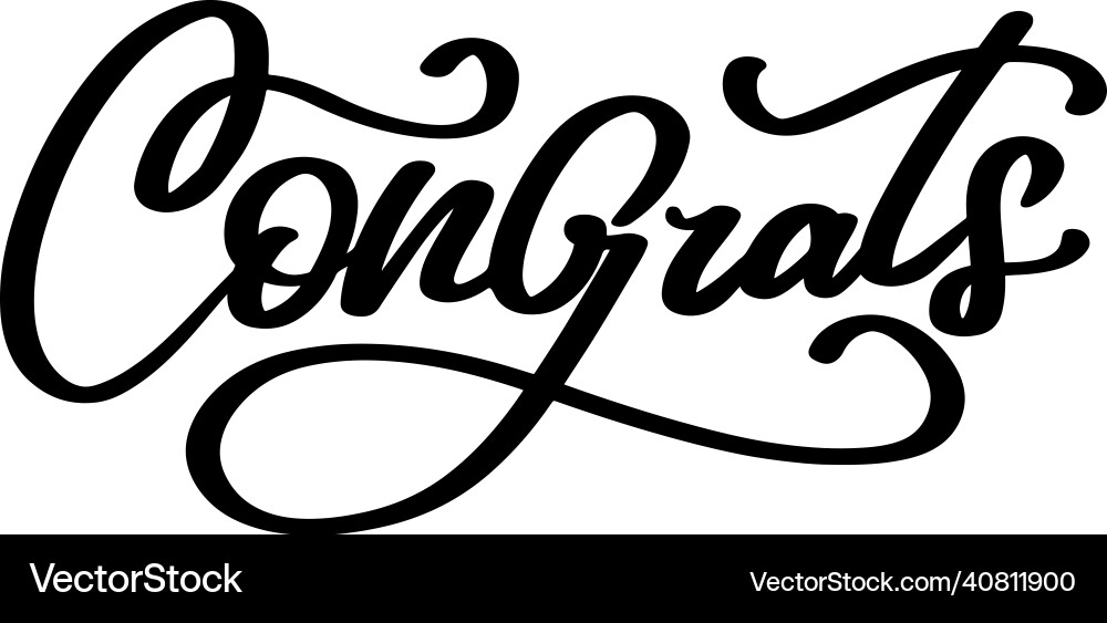 Congrats beautiful greeting card poster Royalty Free Vector