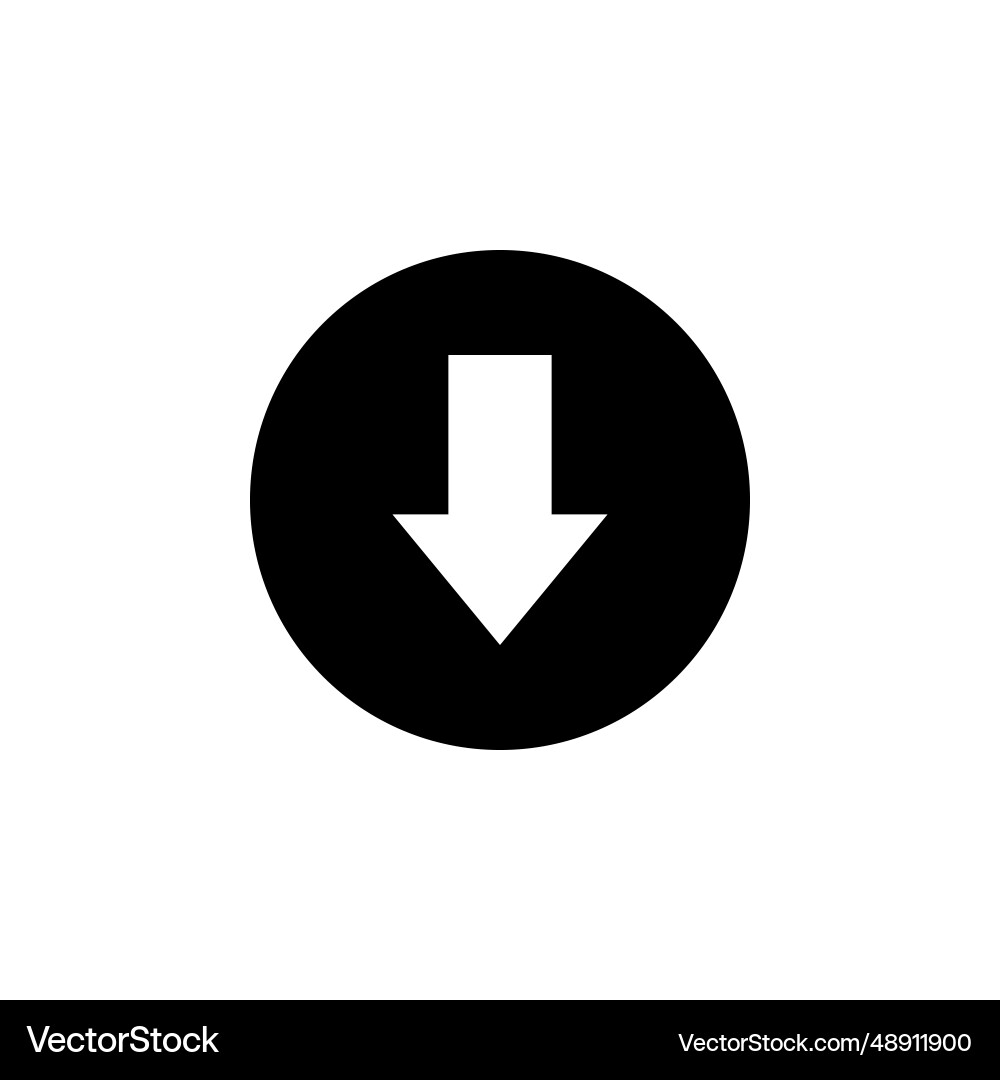 Download icon install symbol isolated white Vector Image