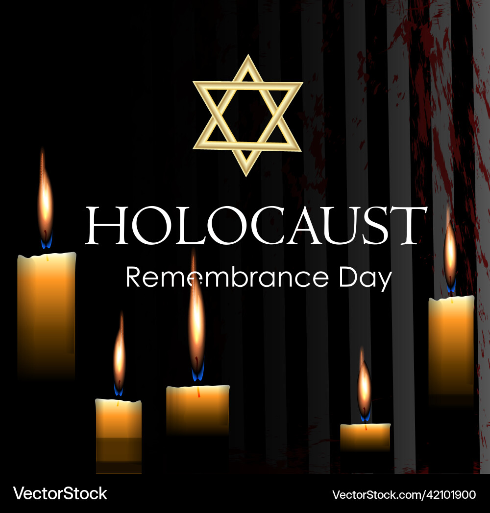 Holocaust remembrance day international Royalty Free Vector