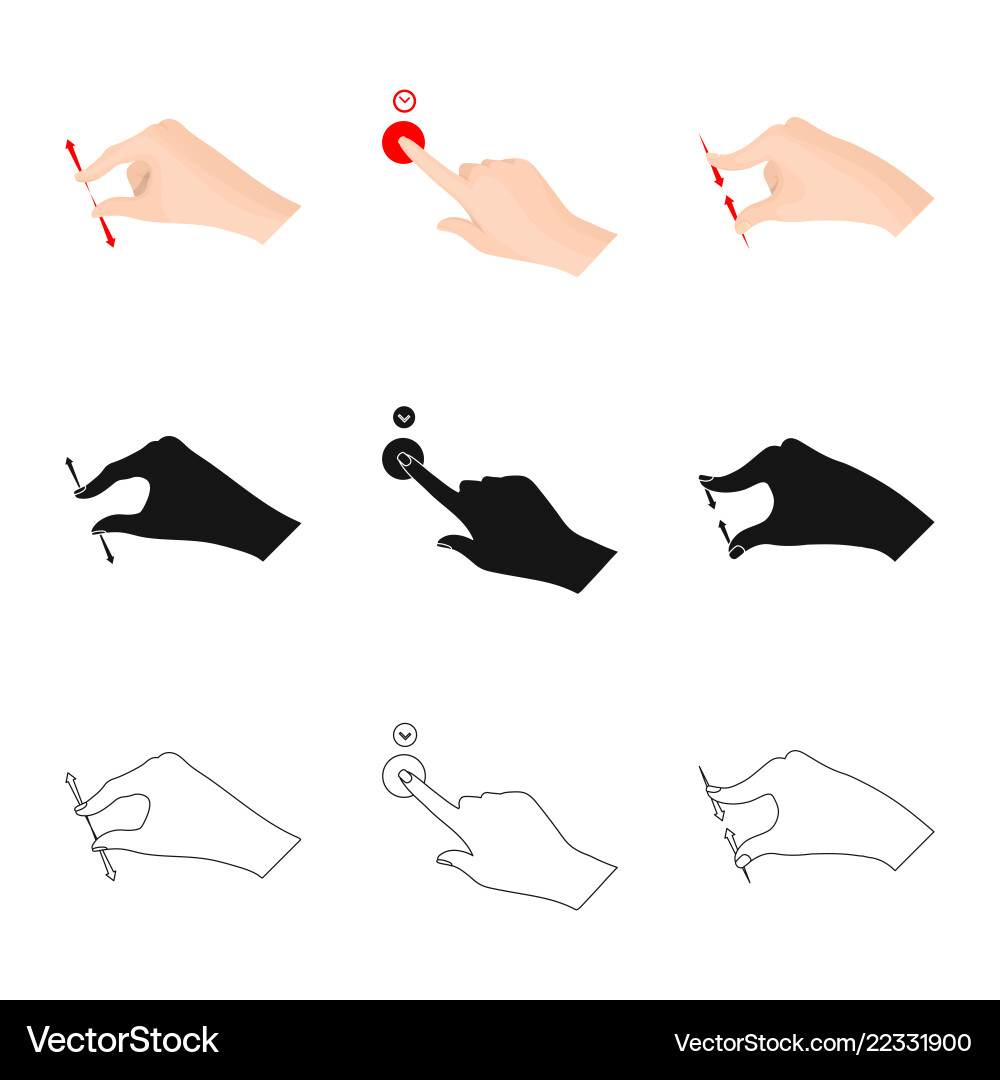 Isolated object of touchscreen and hand symbol Vector Image