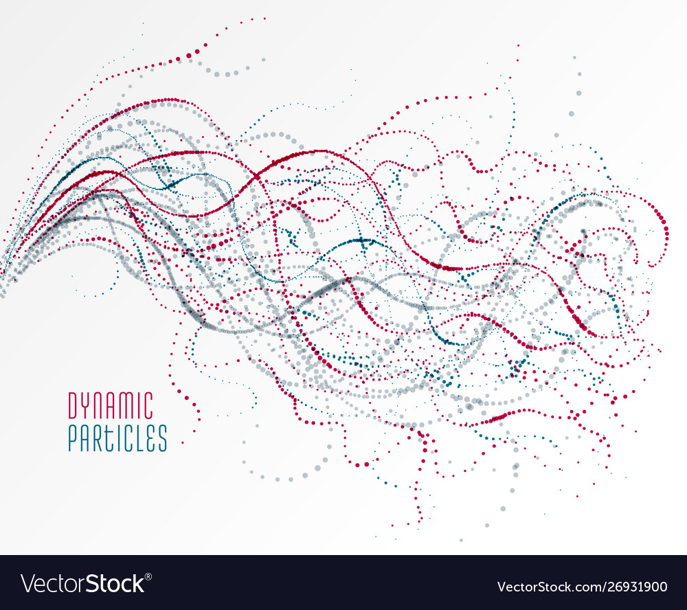 Particle Flow Array Colorful Abstract Background Vector Image