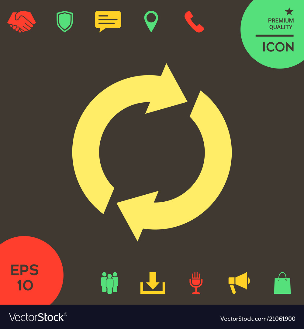 Reset button reload arrows Royalty Free Vector Image