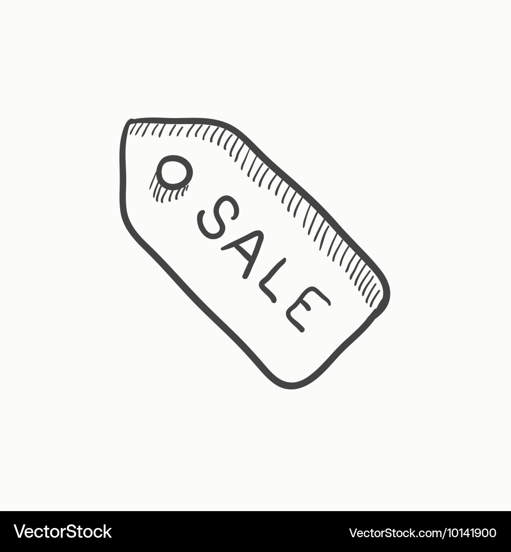 Sale tag sketch icon Royalty Free Vector Image
