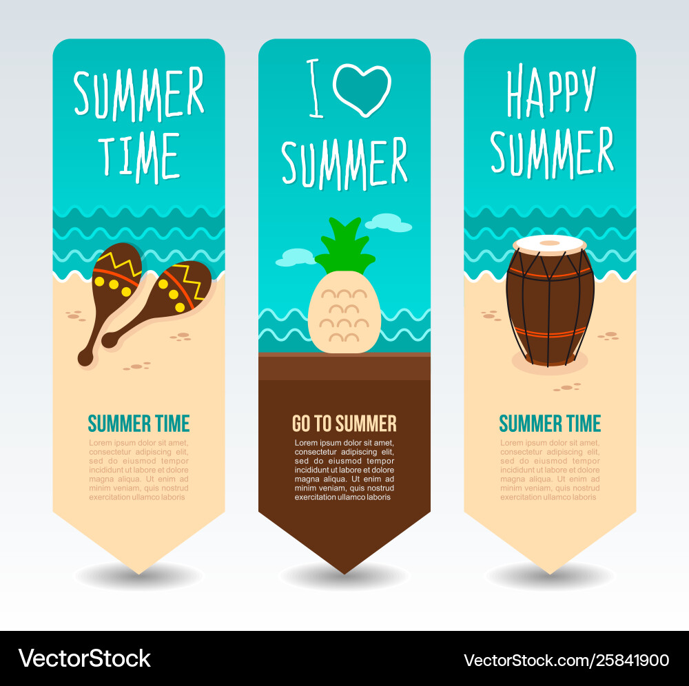 Travel and vacation banners Royalty Free Vector Image