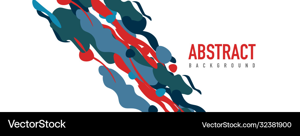 Trendy liquid style shapes abstract design Vector Image