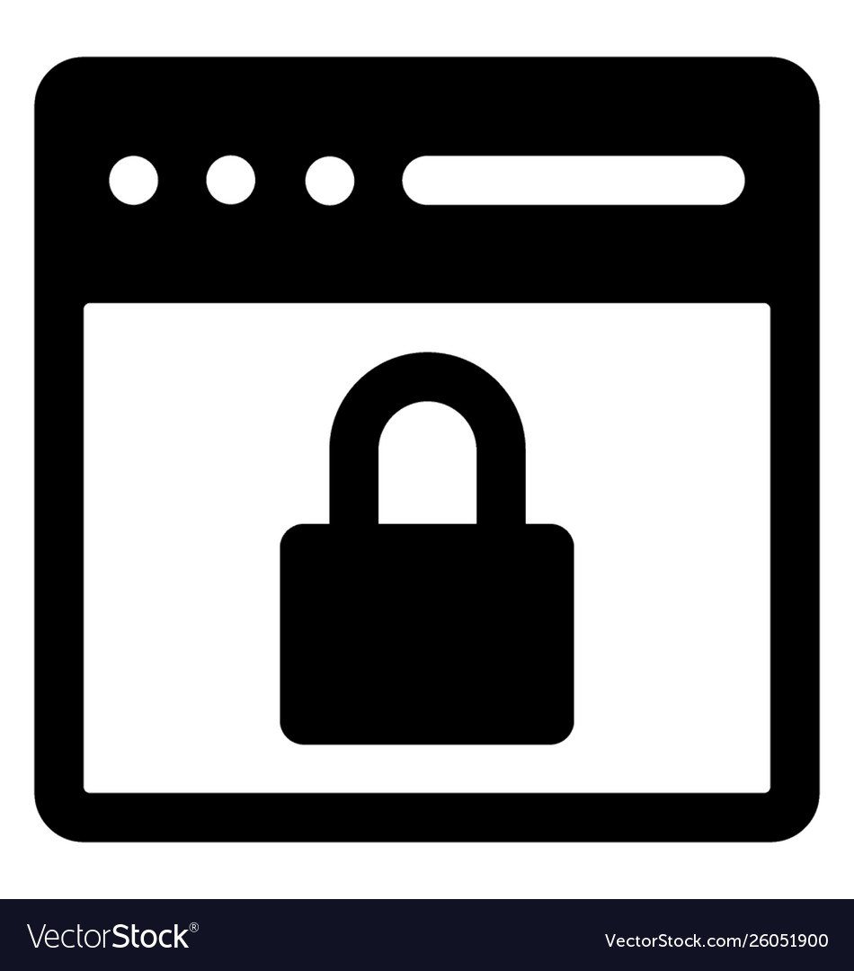 Website security Royalty Free Vector Image - VectorStock