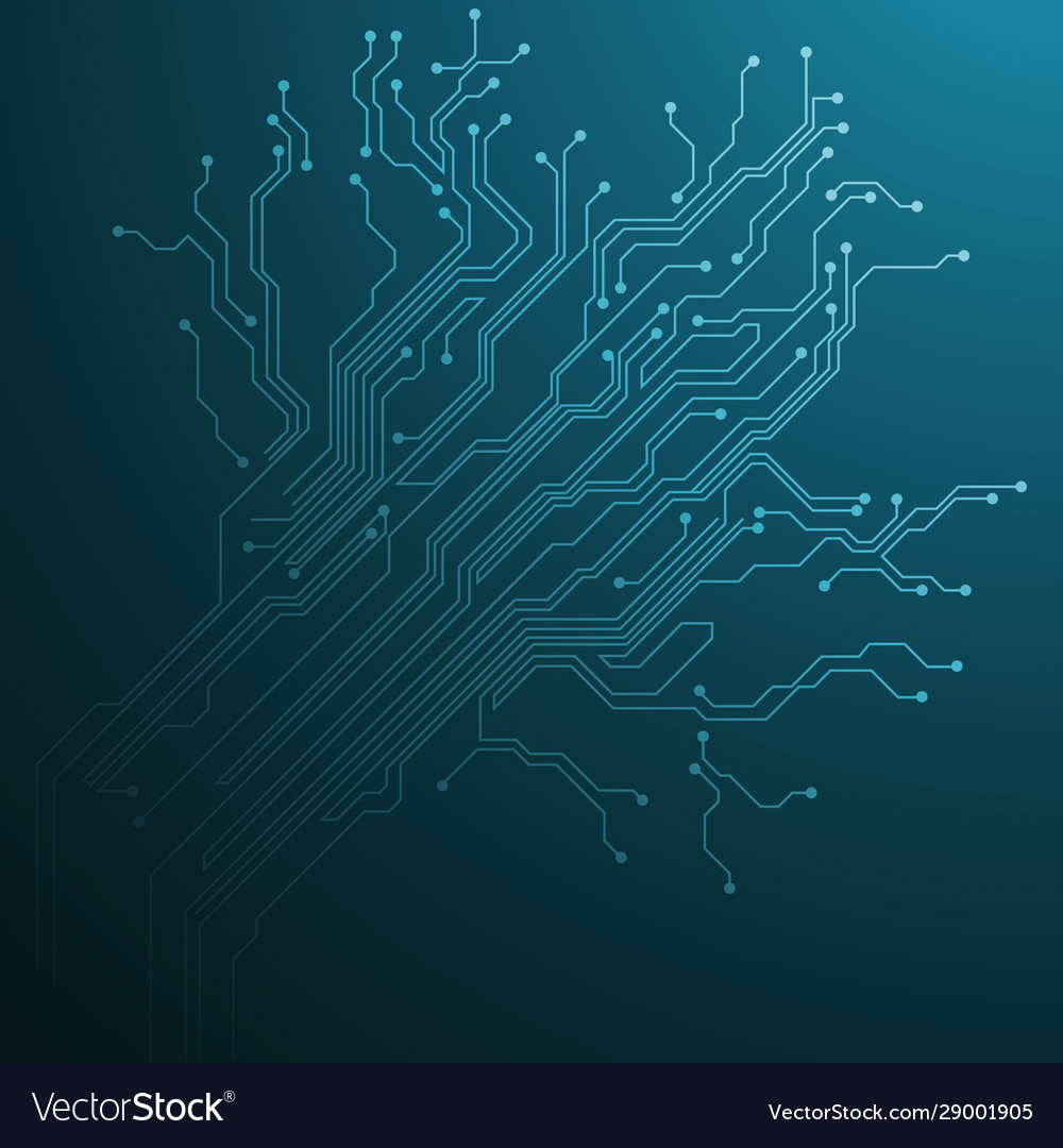 Abstract Technology With Circuit Board High Tech Vector Image