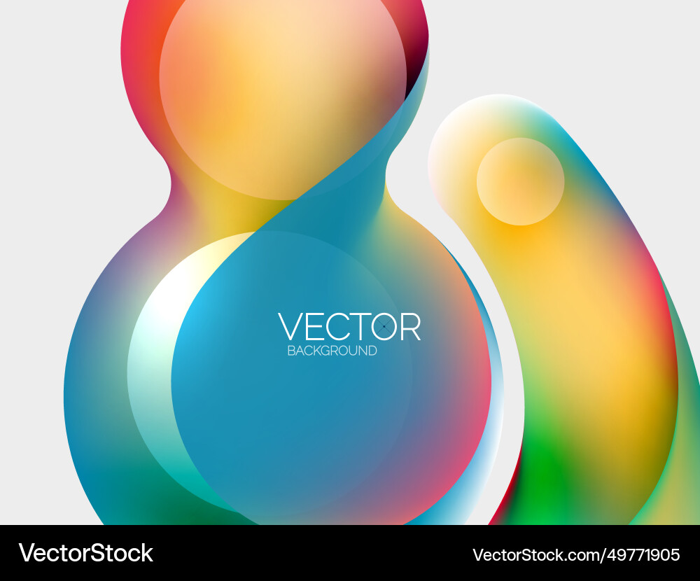 Beautiful flowing round shapes and circles Vector Image