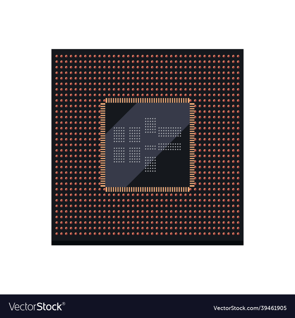 Computer processor icon Royalty Free Vector Image