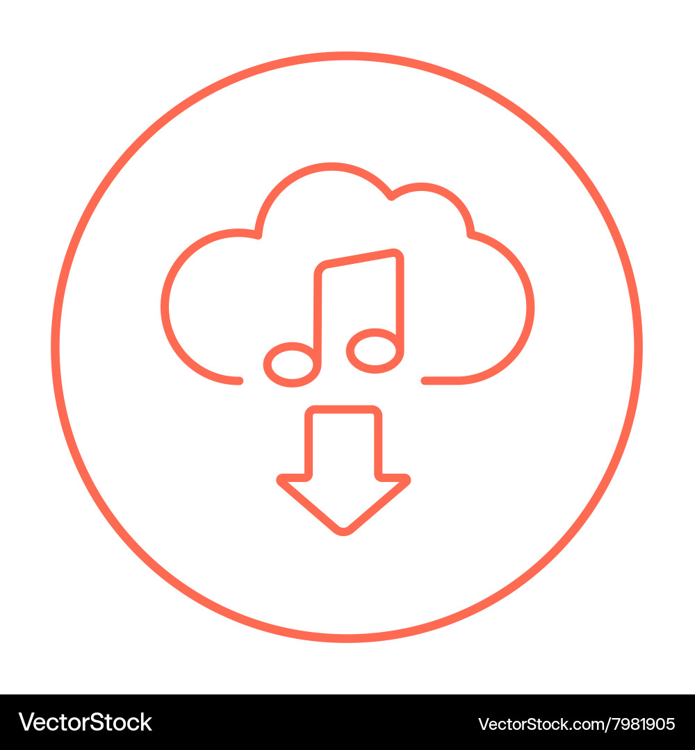 Download music line icon Royalty Free Vector Image