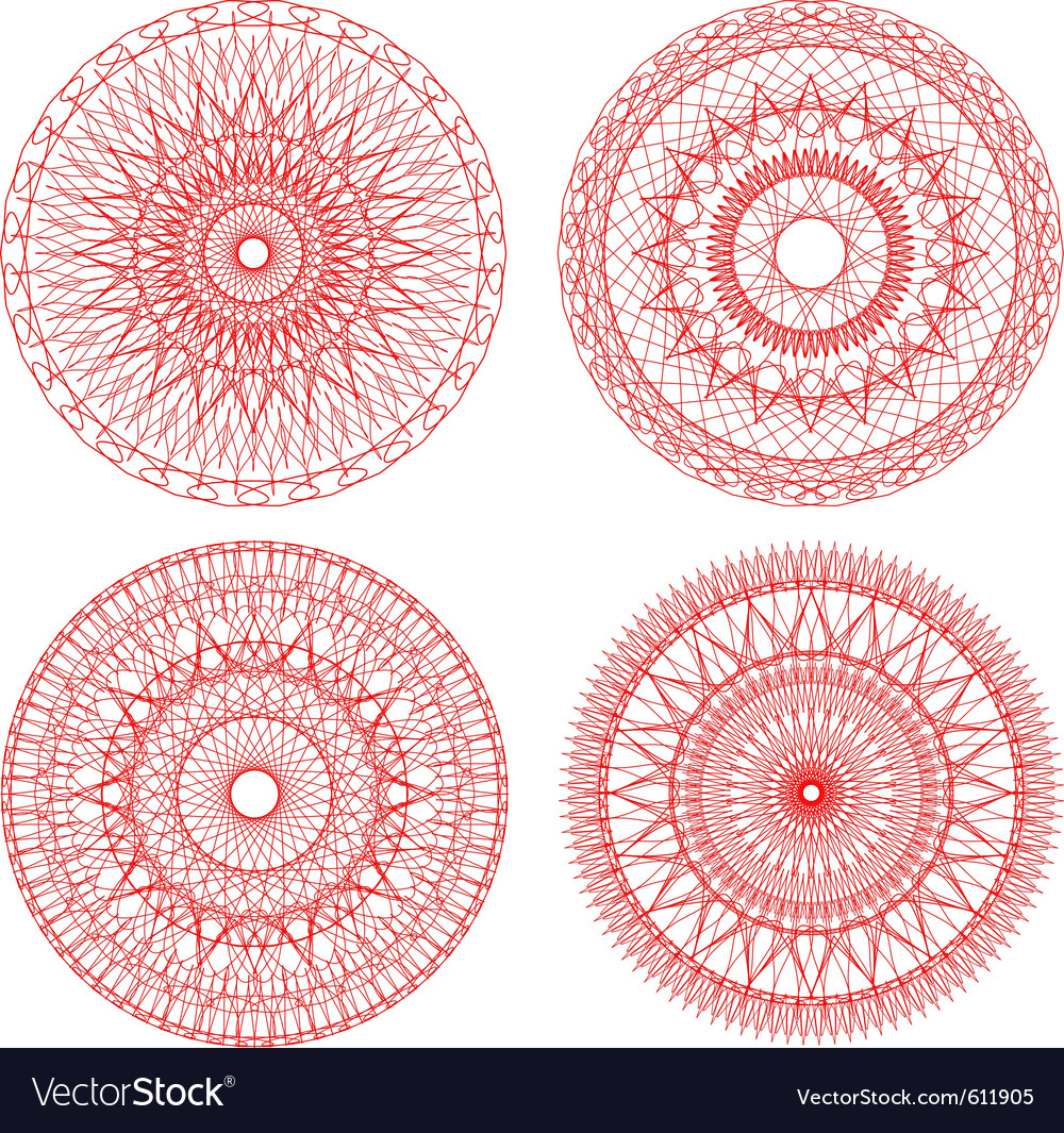 Guilloche elements Royalty Free Vector Image - VectorStock