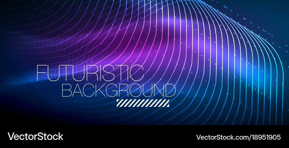 Hi-tech futuristic techno background neon shapes Vector Image