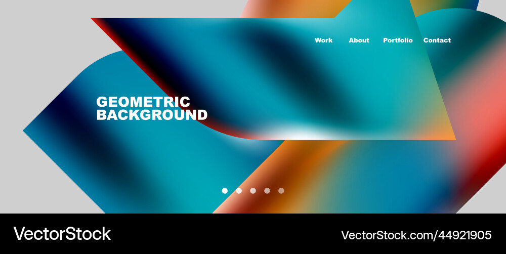 Landing page background template colorful plastic Vector Image