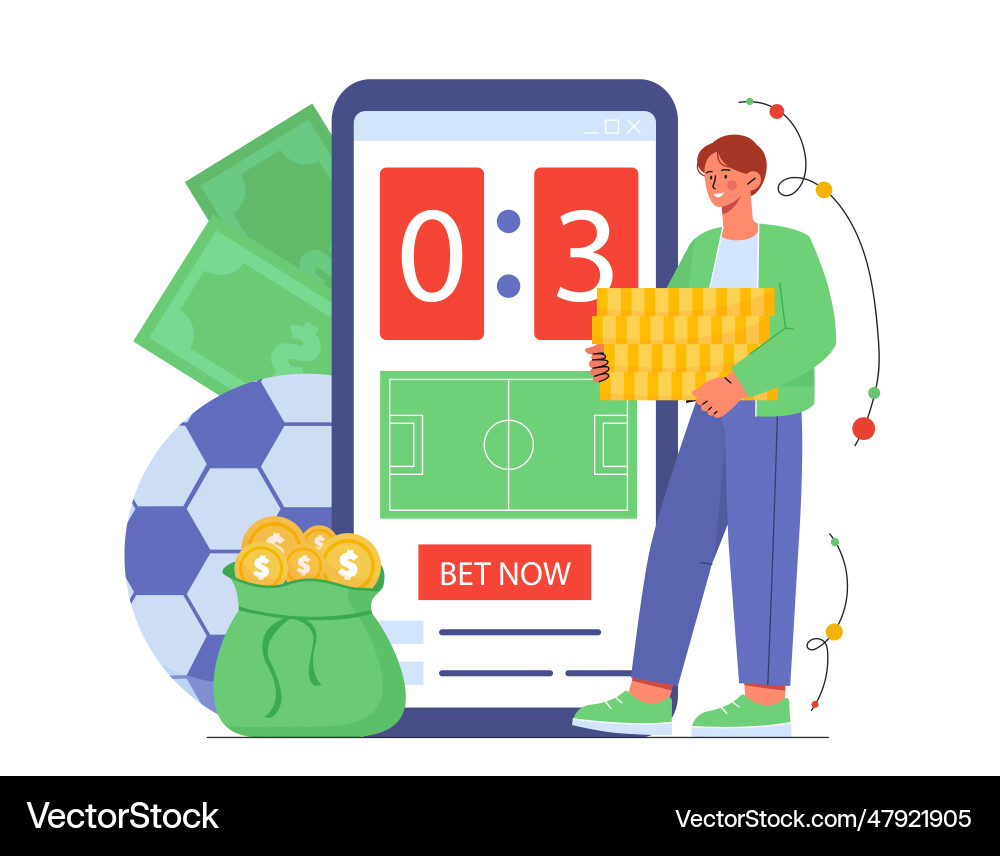 Online betting sports application concept Vector Image
