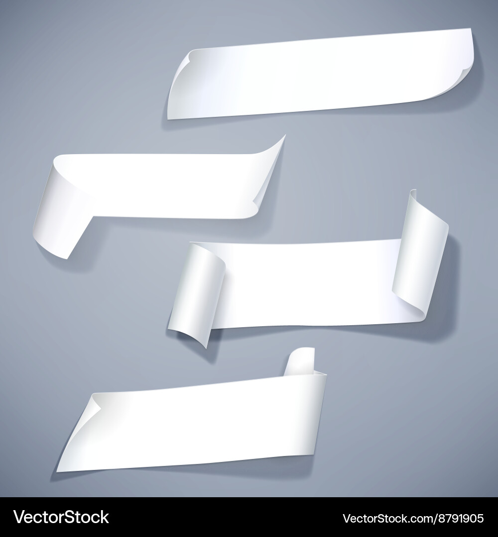 Set of paper banners Royalty Free Vector Image