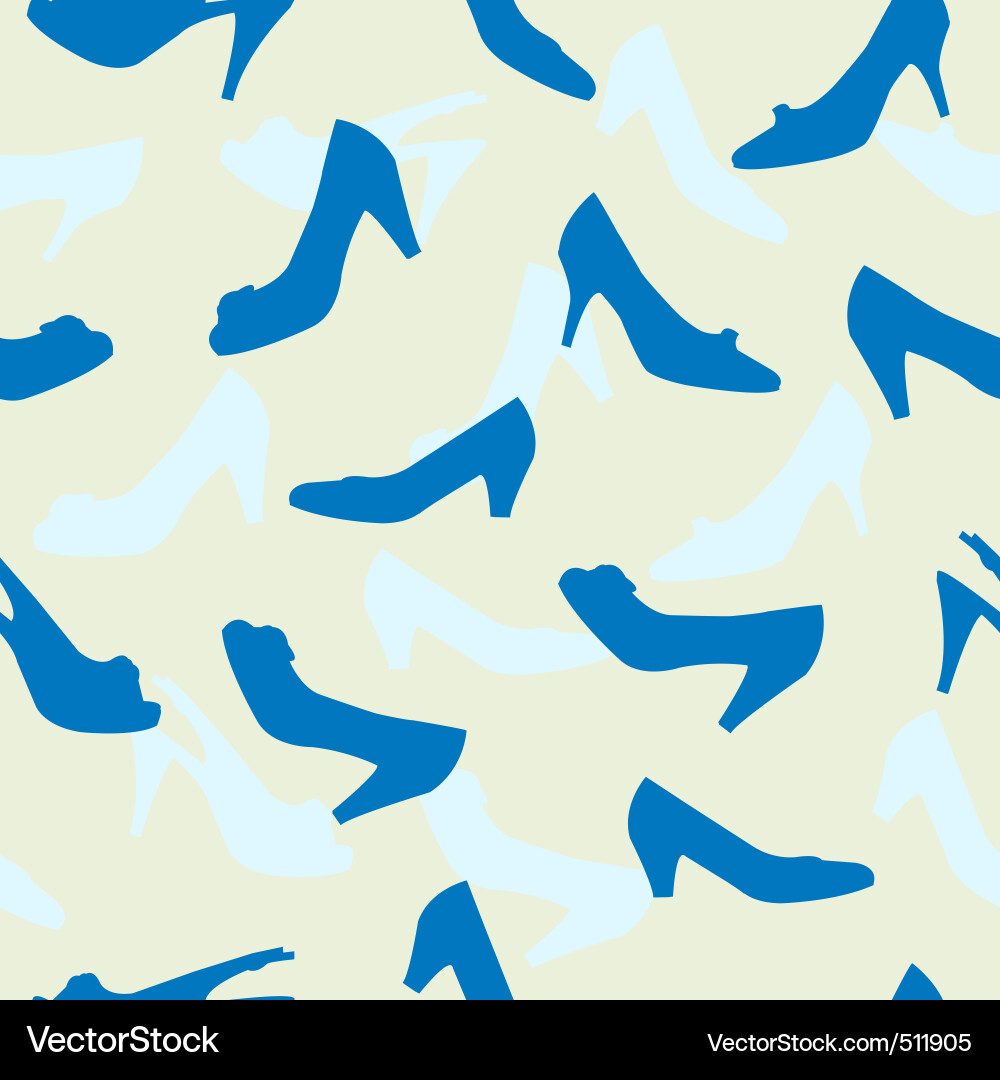 Woman shoes seamless pattern background Royalty Free Vector