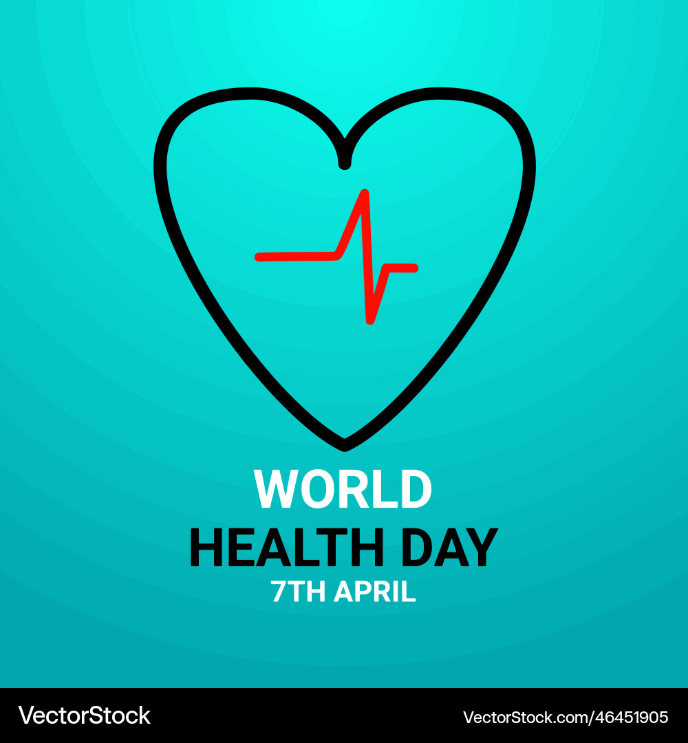 World health day design template Royalty Free Vector Image