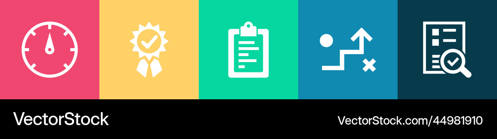 Benchmarking icons infographic design template Vector Image