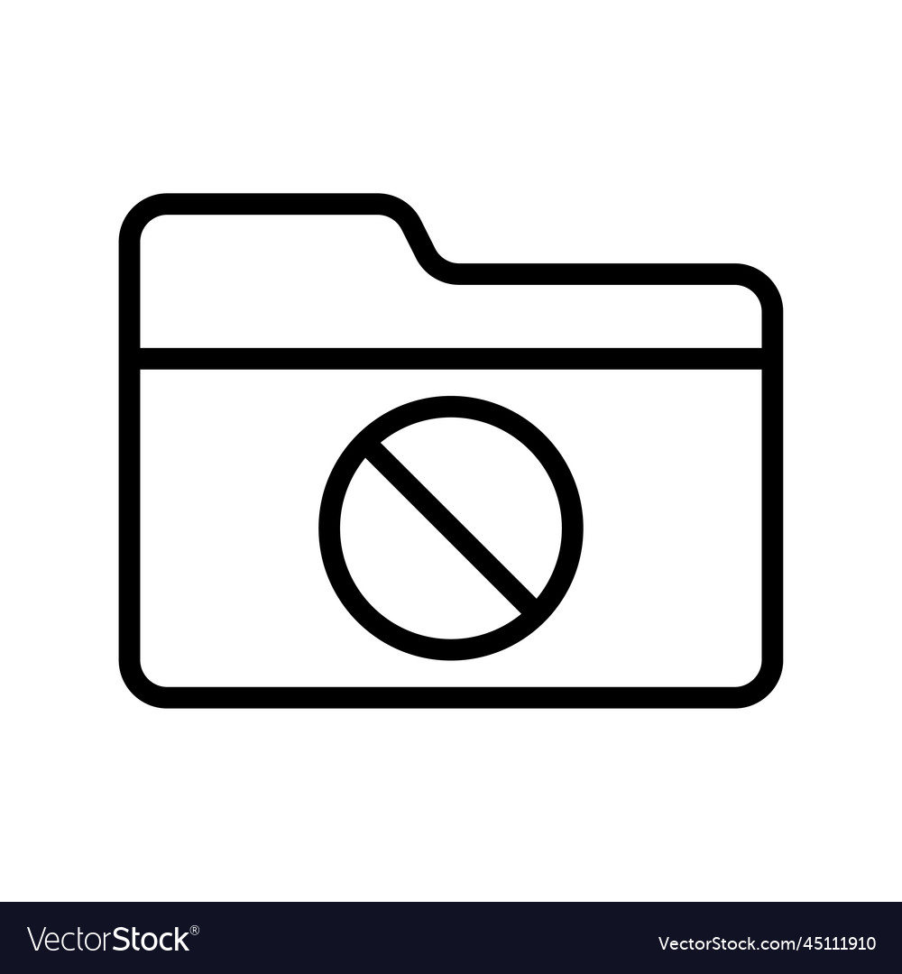 Block folder icon Royalty Free Vector Image - VectorStock