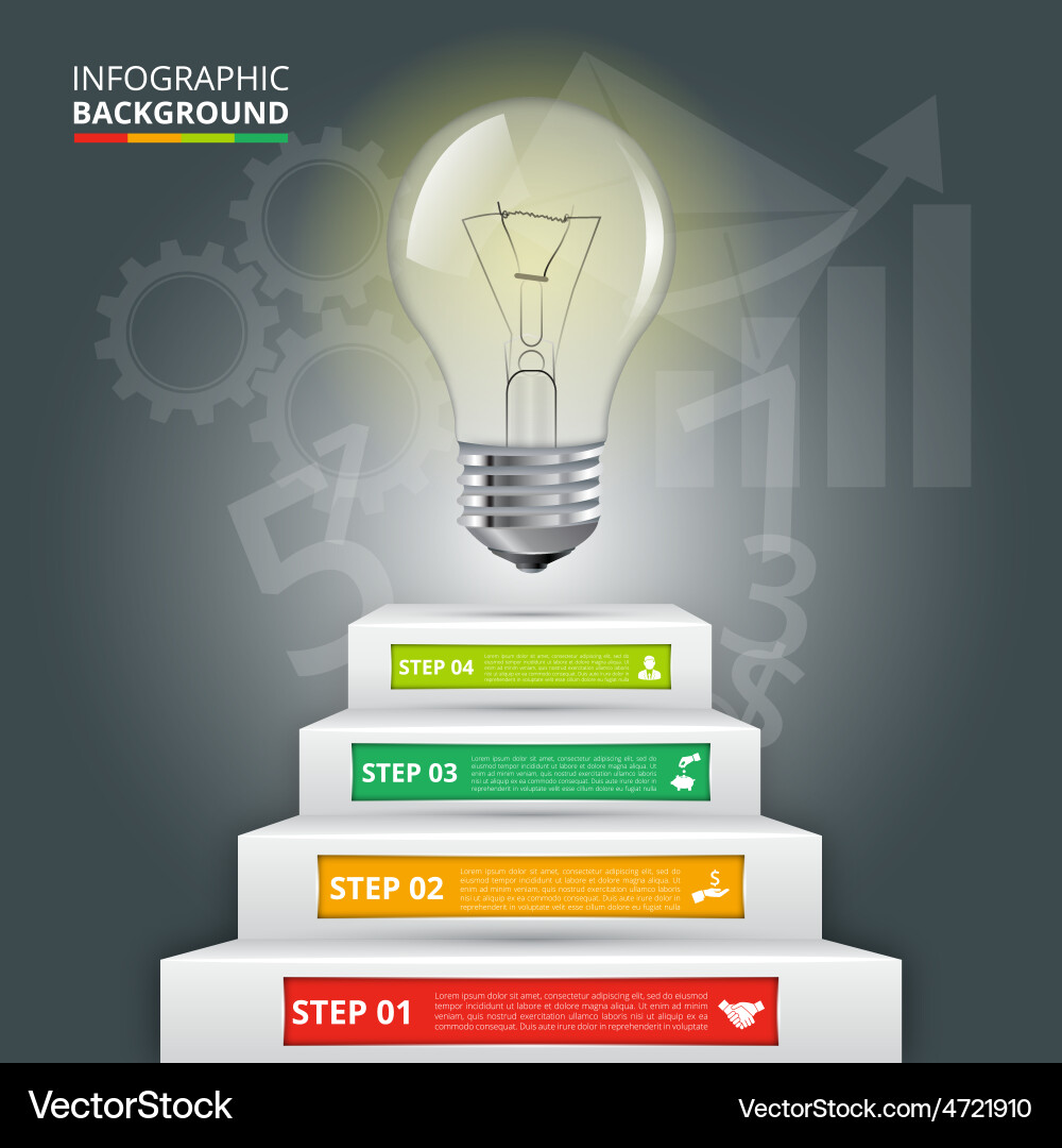 Business staircase conceptual infographic Vector Image
