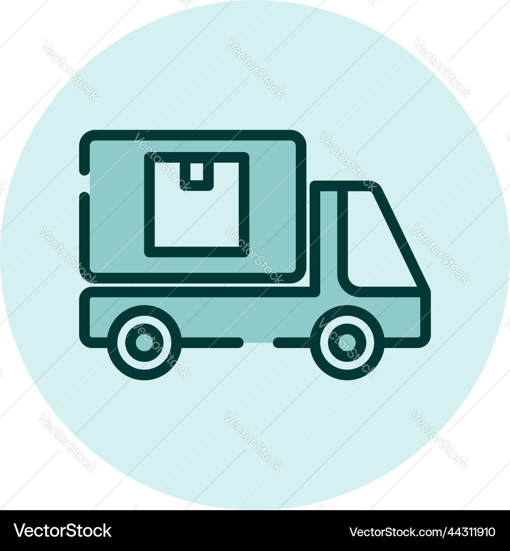 Delivery truck on a white background Royalty Free Vector