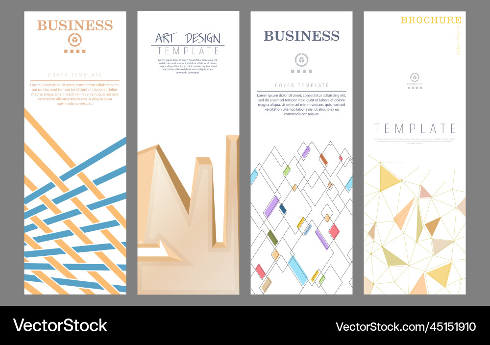 Geometric composition a set of templates Vector Image