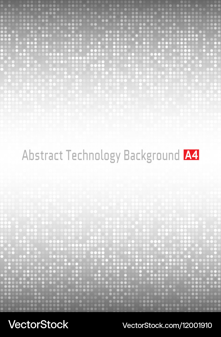 Gray technology circle background a4 format Vector Image