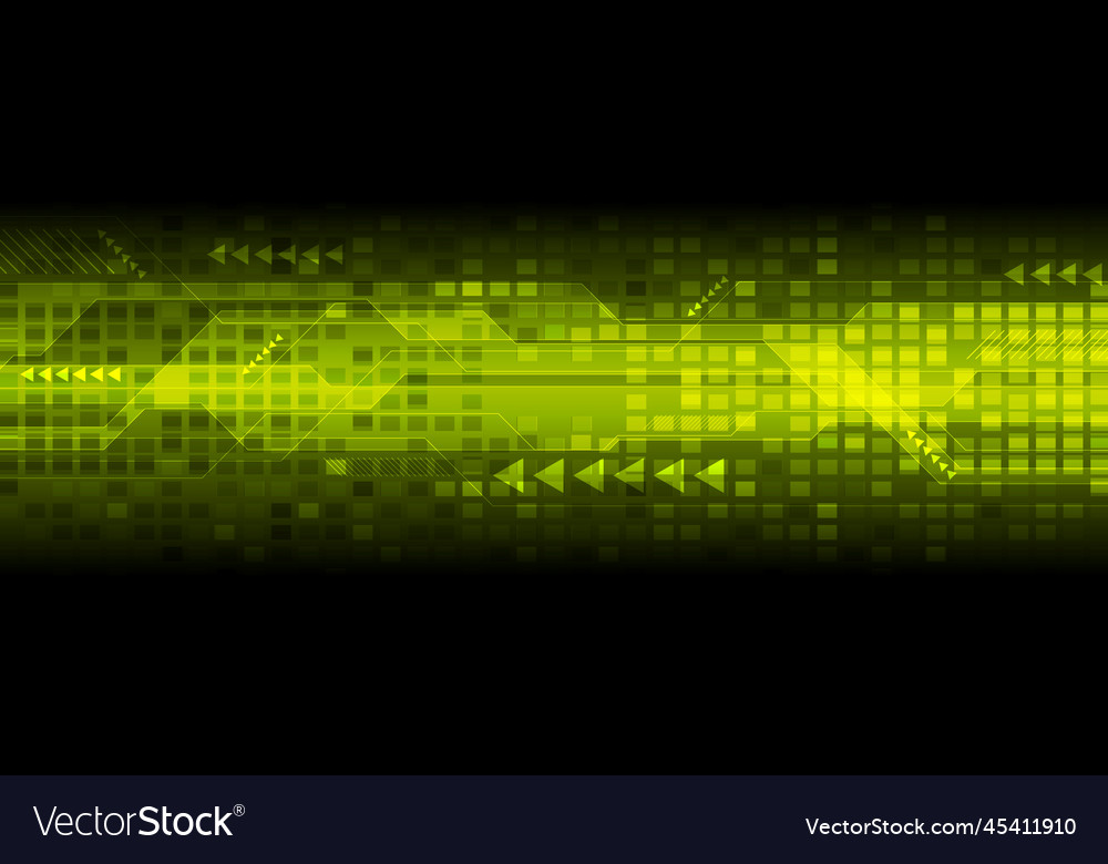 Green abstract technology digital background Vector Image