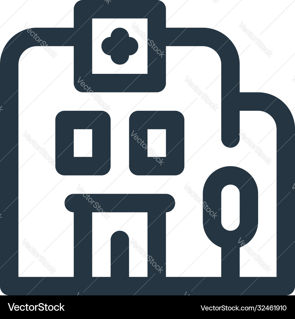Hospital icon isolated on white background Vector Image