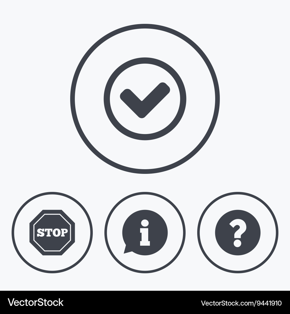 Information icons stop prohibition symbol Vector Image