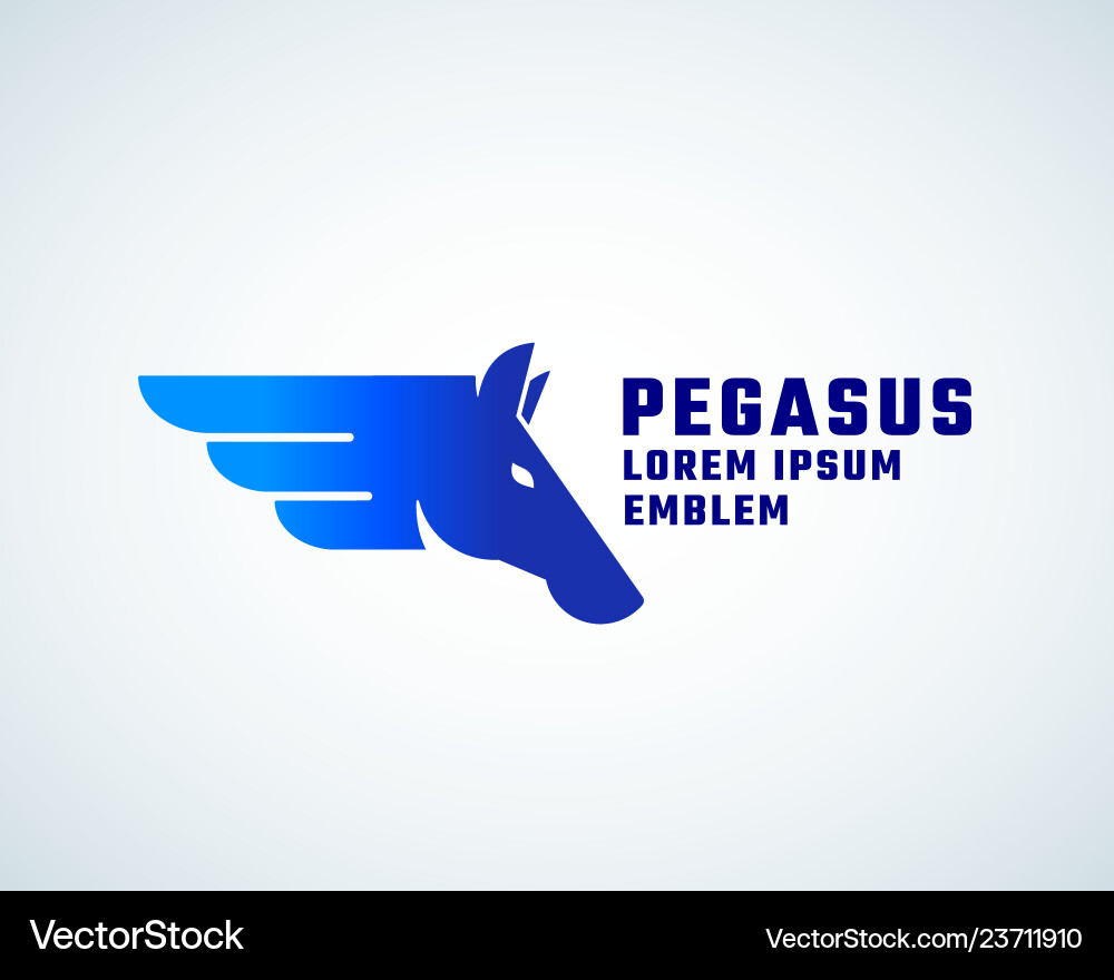 Pegasus sign symbol or logo Royalty Free Vector Image