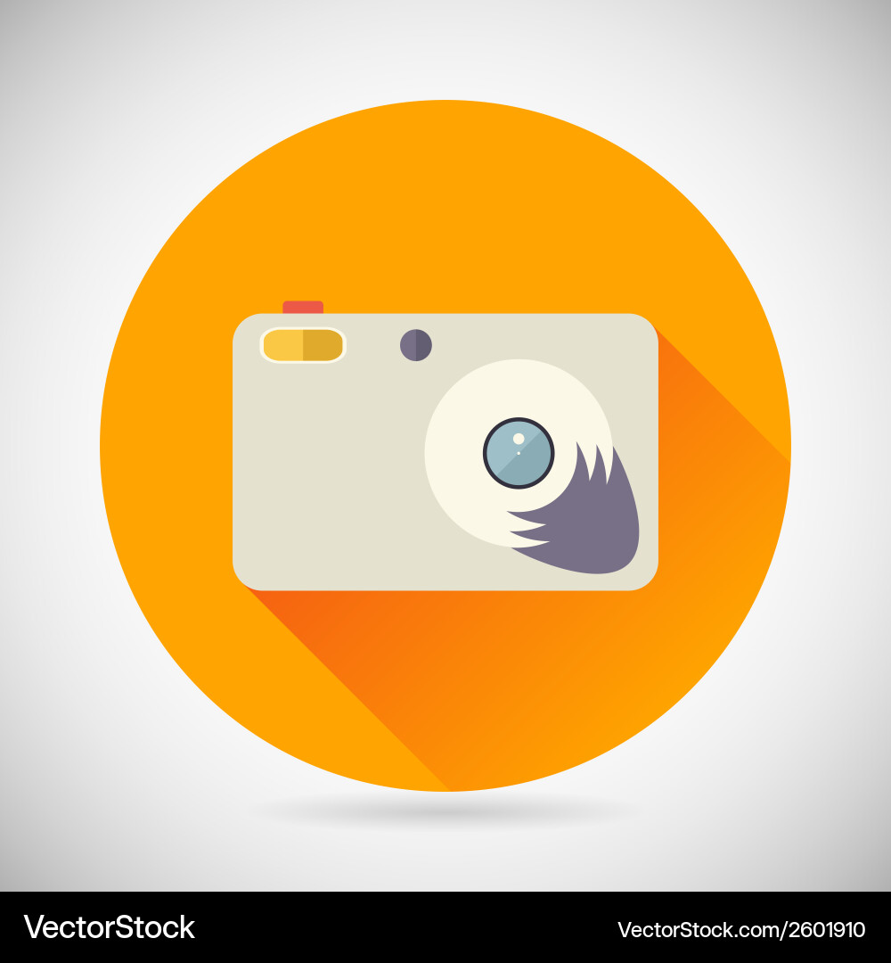 Photography symbol compact camera zoom icon Vector Image