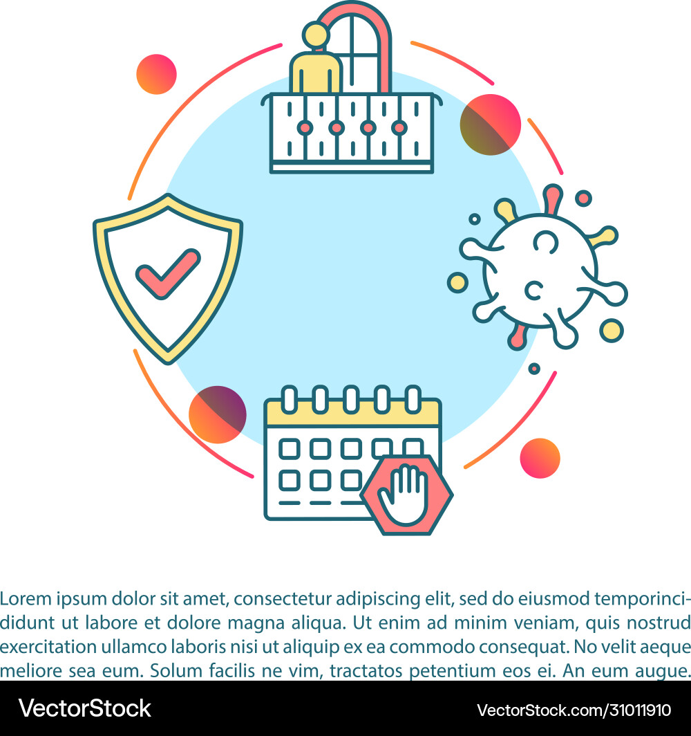 Quarantine self-isolation period concept icon Vector Image