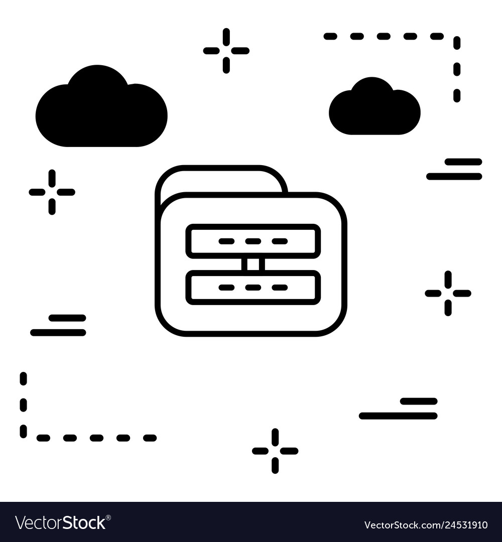 Server folder icon Royalty Free Vector Image - VectorStock