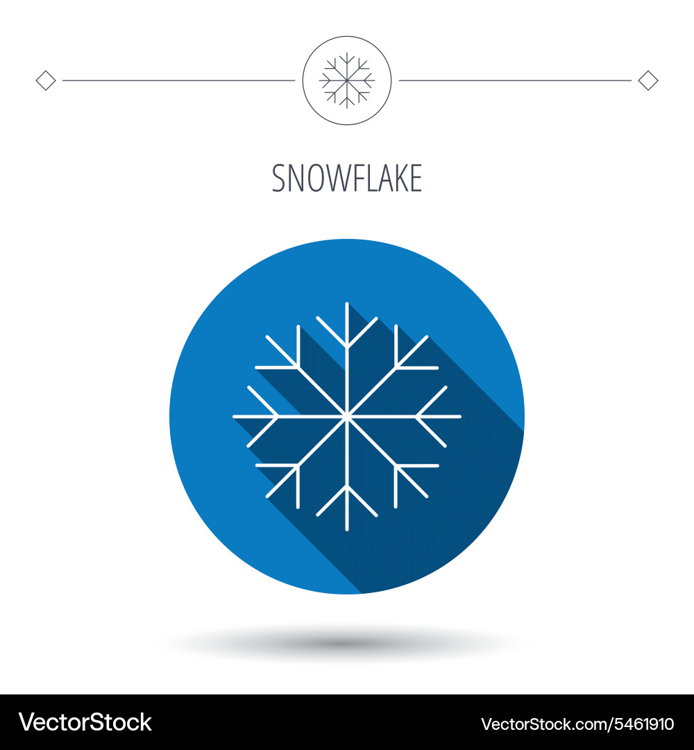 Snowflake icon snow sign air conditioning Vector Image